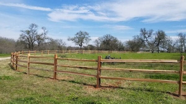Cedar Split Rail Fence in Austin • Sierra Fence